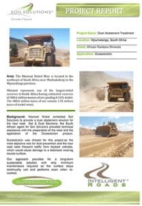 Nkomati Nickel Mine Haul Road Durasolution Treatment - Soil Solutions